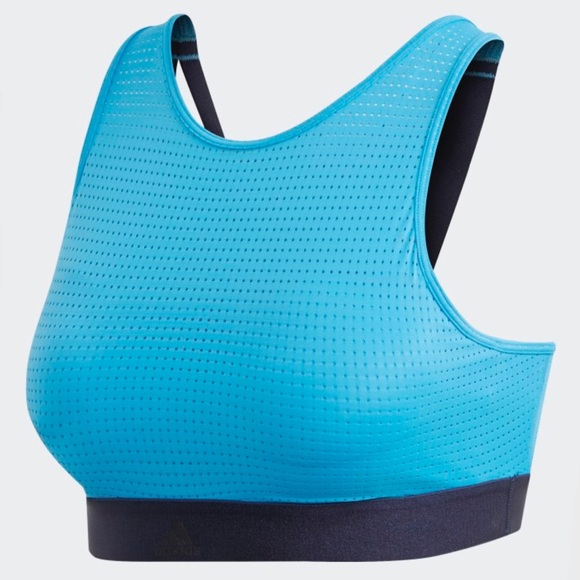 adidas | Intimates & Sleepwear | Nwt Adidas Blue Halter Sports Bra ...